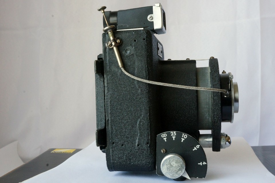 1940' Printex Mini-Press 2¼×3¼" Camera w/ Raptar 101mm 4.5 Lens Works ...