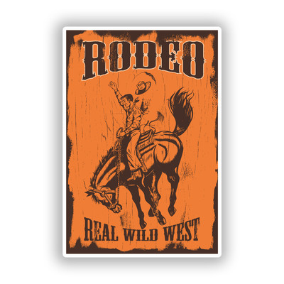2 x Rodeo Wild West Vinyl Stickers Travel Luggage #10159Â | eBay UK