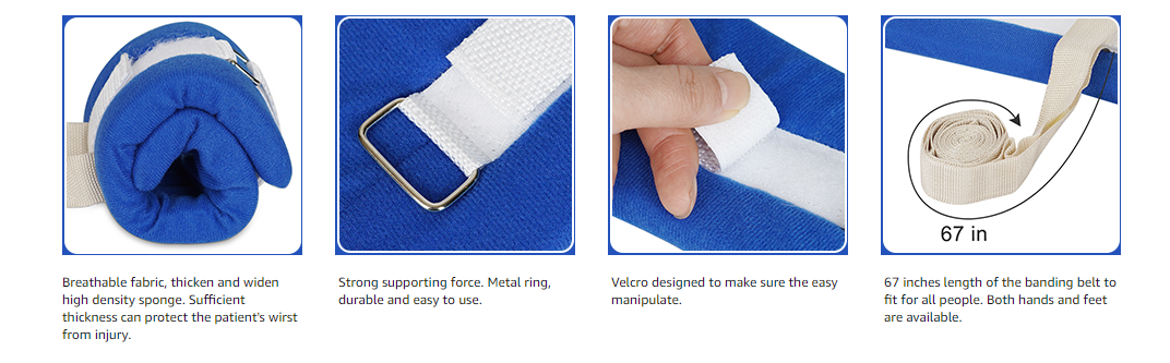 Hospital Restraints Bed Strap Patient Medical Restraints Limb Holders ...