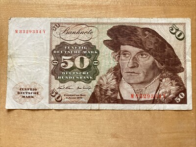 DM 50 Schein Deutsche Mark, Banknote von 1970 - Serie M | eBay.de