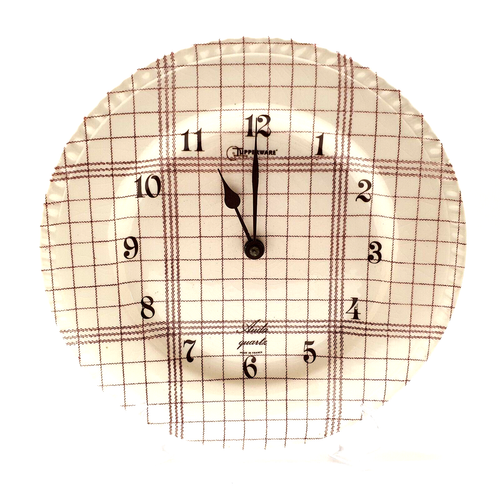 Vintage Advertising Clock Tupperware Plate Functional Checkered | eBay