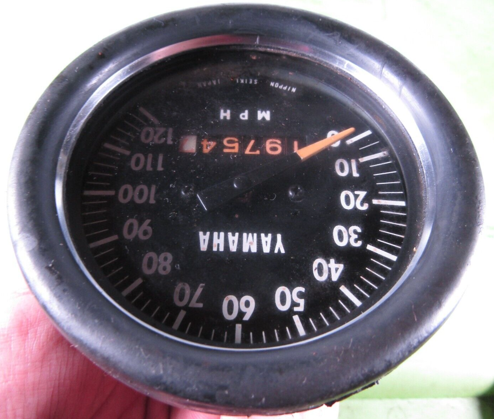 1969 Yamaha 350 R3 Motorcycle Speedometer Gauge 19,754 miles 1969 R3 ...