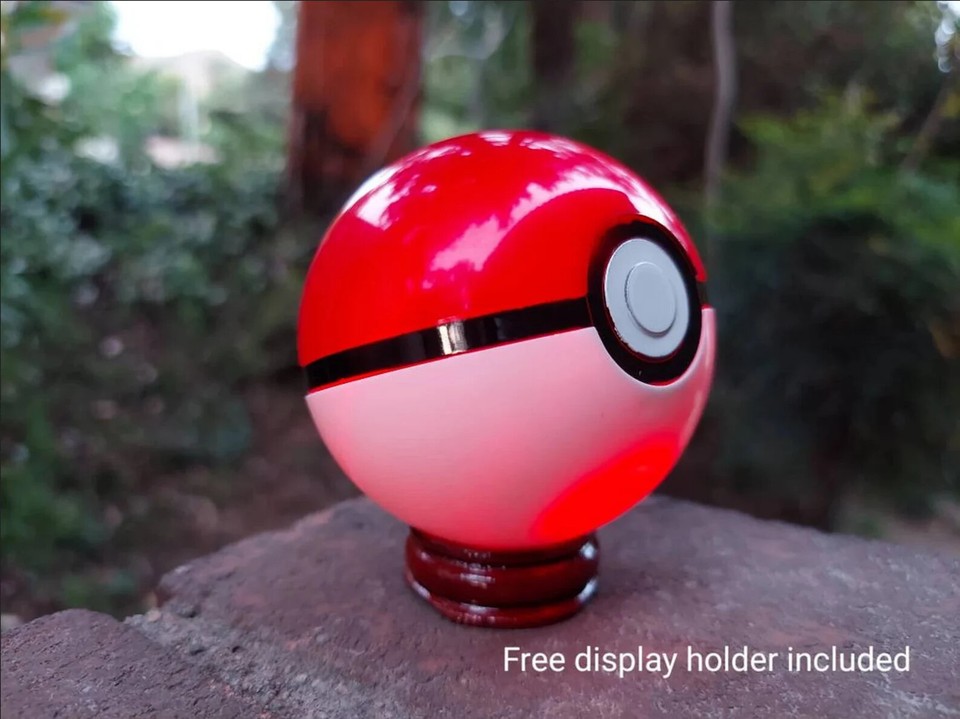 Ring Holder Pokeball Lightup LED Box Prop Gift Poke Ball Loveball Love ...