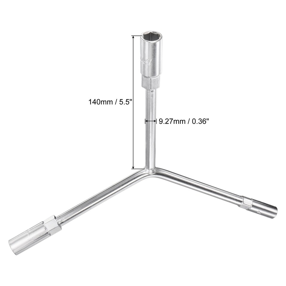 Y Type 3 Way Hex Socket Wrench 8mm 10mm 12mm Repair Spanner Tool 5.5 ...