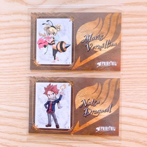 Fairytail Princess Cafe Guild Card Set Natsu Dragneel & Mavis Vermilion ...