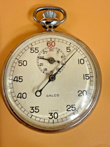 Vintage Galco Swiss Stopwatch Stainless Steel Tested Works | eBay