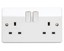 MK K2747 Double Socket 2G 2 Gang Double Switched Plug Socket White 13A ...