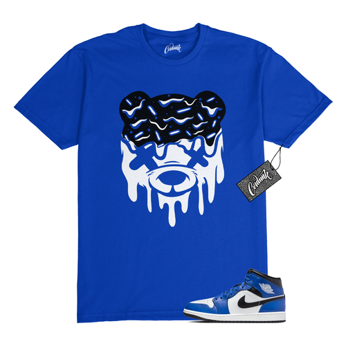 1 Mid Game Royal Blue White Black 2024 T Shirt to Match DRIPPY | eBay