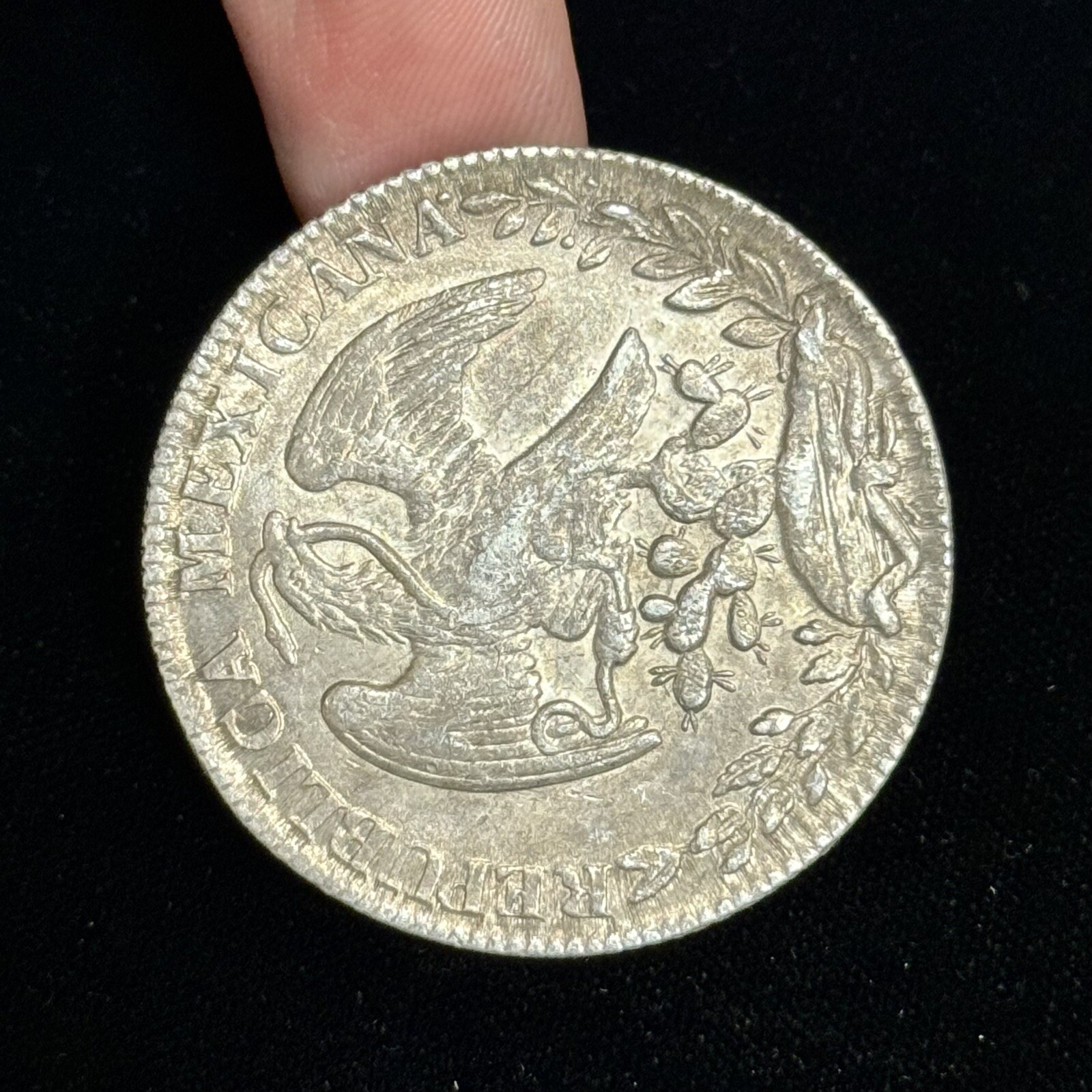 1833 Go Guanajuato MJ Mexico Silver 8 Reales Three Dots After Date ...