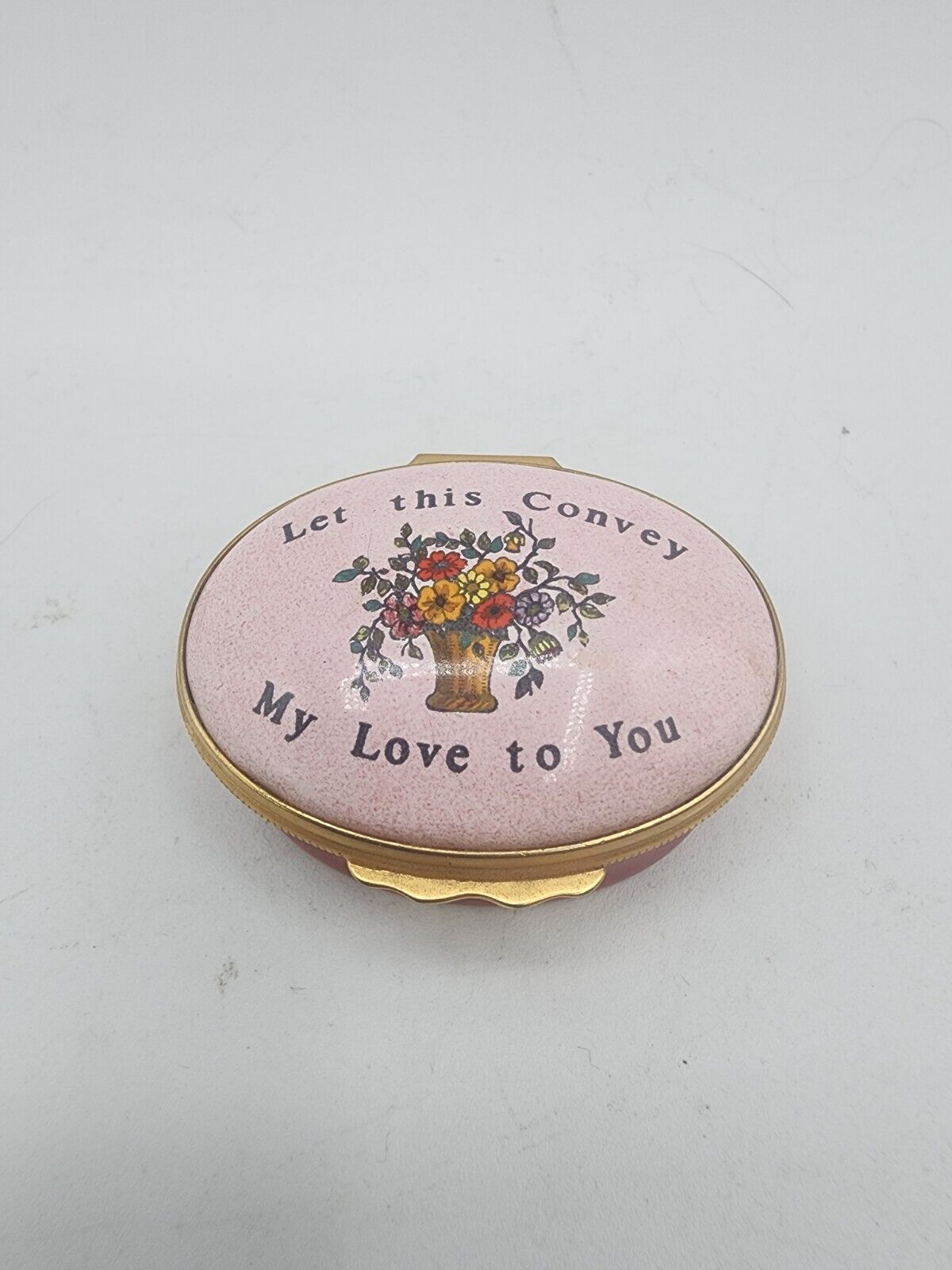 Halcyon Days Enamel Pill Box Let this Convey My Love To You | eBay