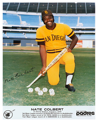 MLB 1972 San Diego Padres Nate Colbert Color REPRINT 8 X 10 Photo ...