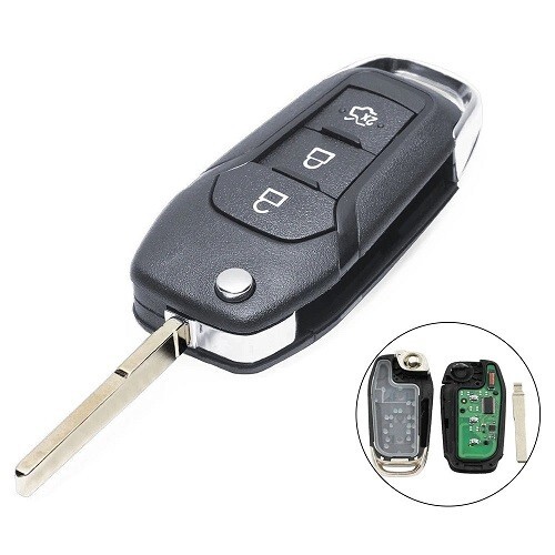 Flip Remote Key Fob 3 Buttons 434MHz ID49 Chip for Ford KA Mondeo ...