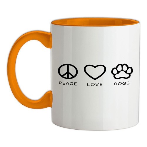 Peace, Love And Dogs - Ceramic Mug - Dog Cute Puppy Loves Pet Pets | eBay