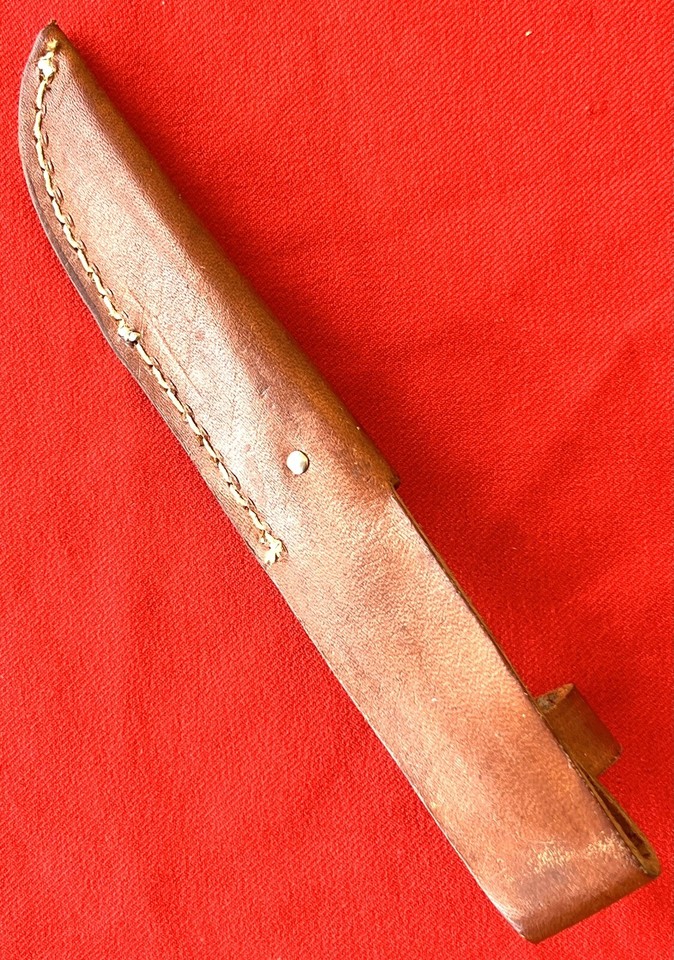 Edward Tryon Kinfolks Hunting Knife w/Original Sheath Etched Blade ...