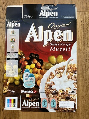 1993 Weetabix Alpen cereal box - FREE Palmolive offer | eBay