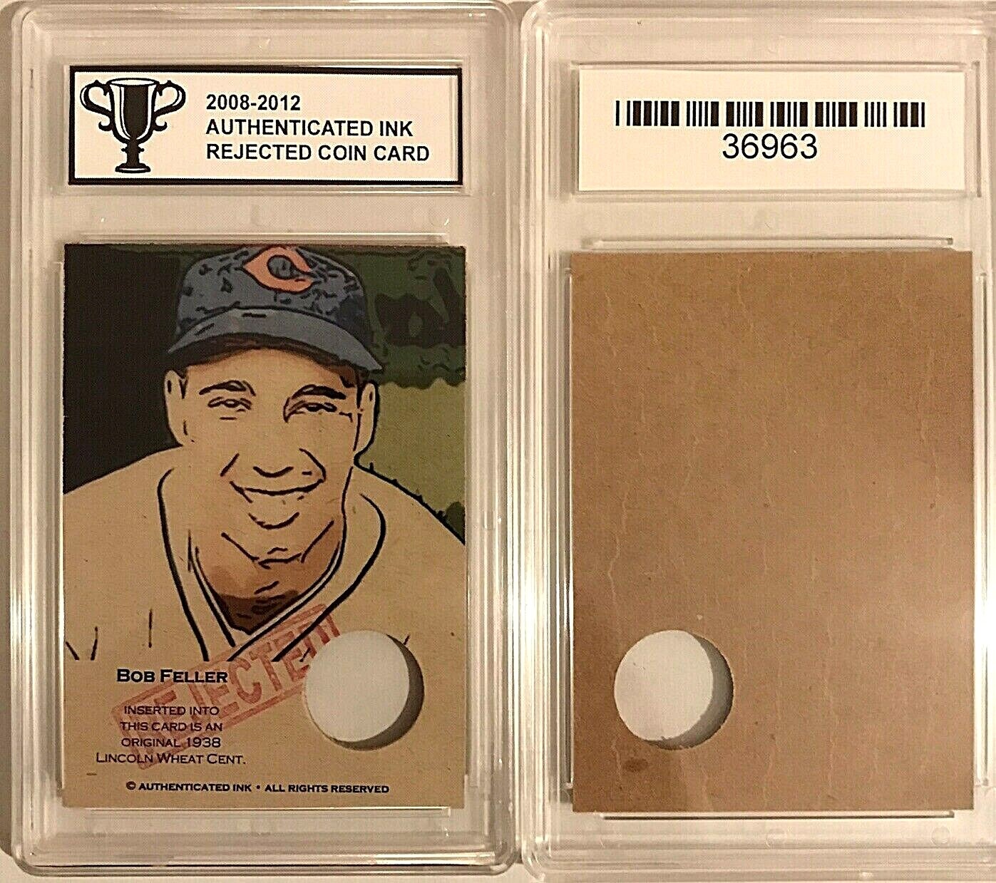 Bob Feller 2008-2012 Rejected Authenticated Ink Coin Card Forever ...