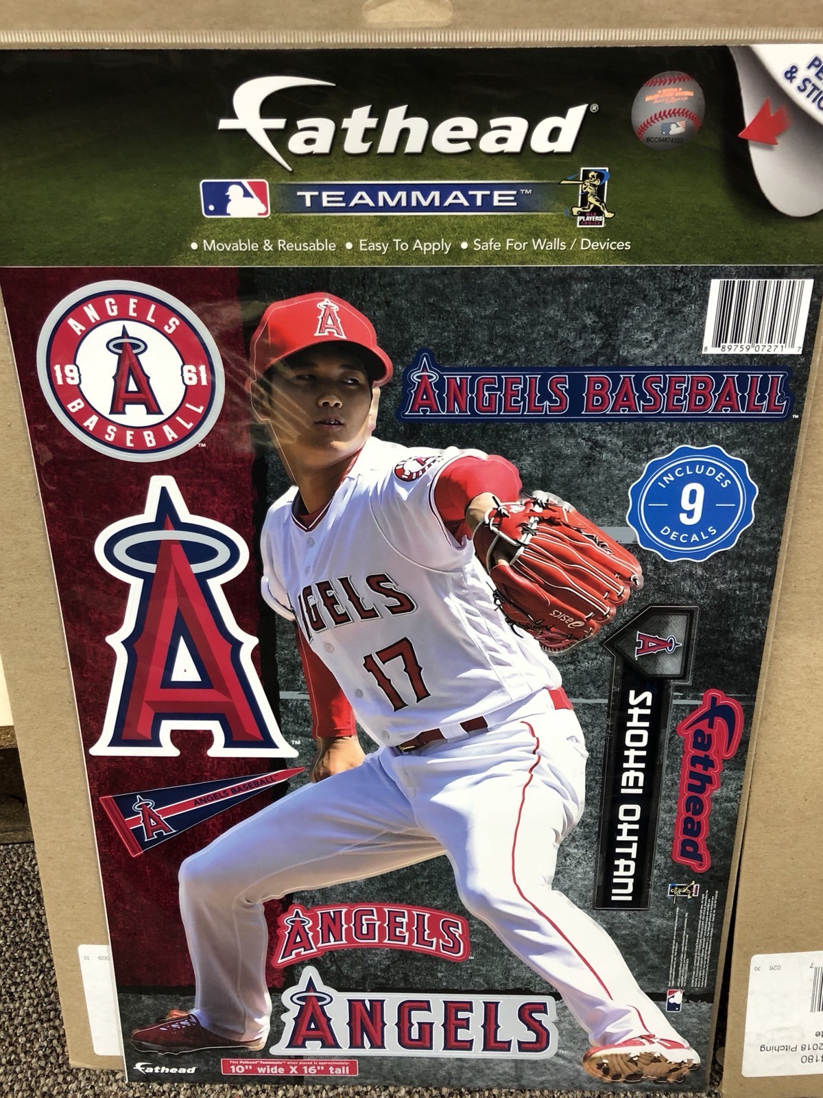 mlb los angeles Angeles Angels Shohei Ohtani Fathead.10”wide X 16”Tall ...