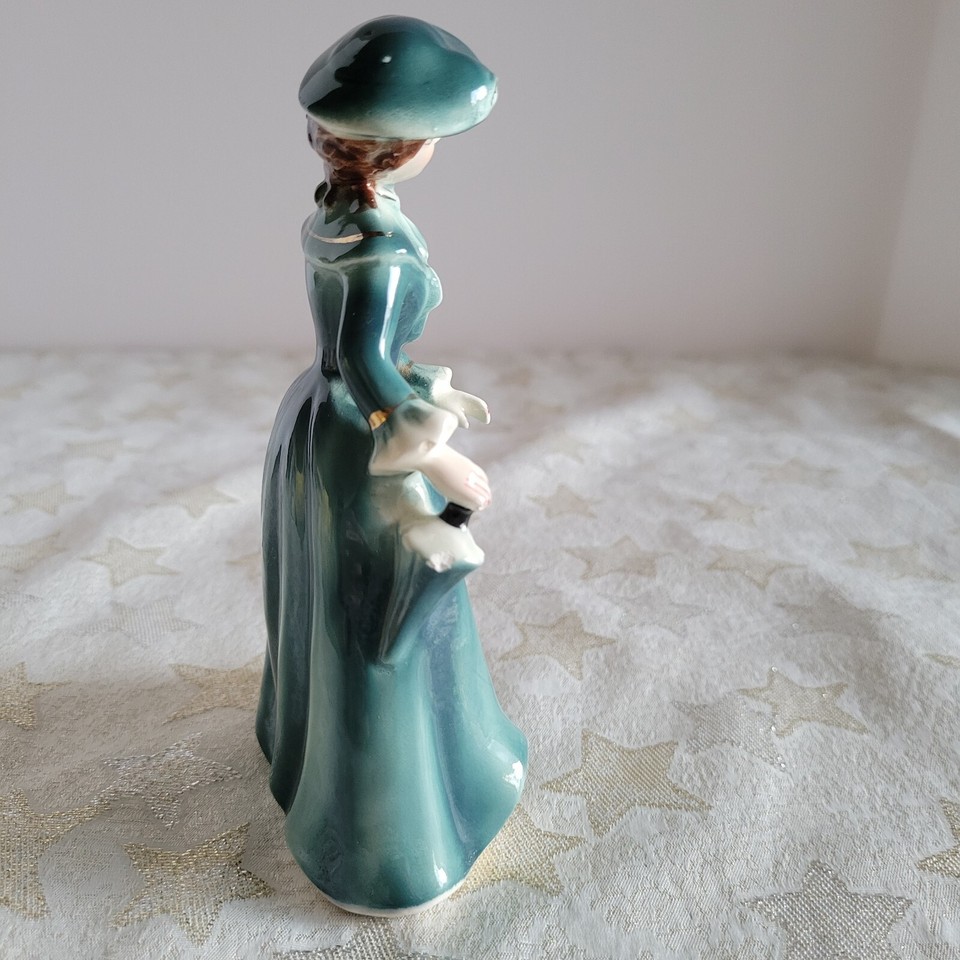 Vintage Napco MISS LAUREEN Victorian Lady Figurine Blue Spruce Dress ...