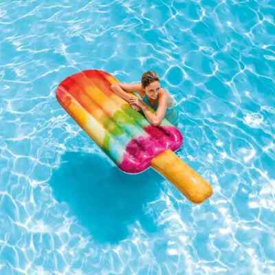 58766EP Intex Cool Me Down Popsicle Float Inflatable Pool Mat, 75" x 30 ...