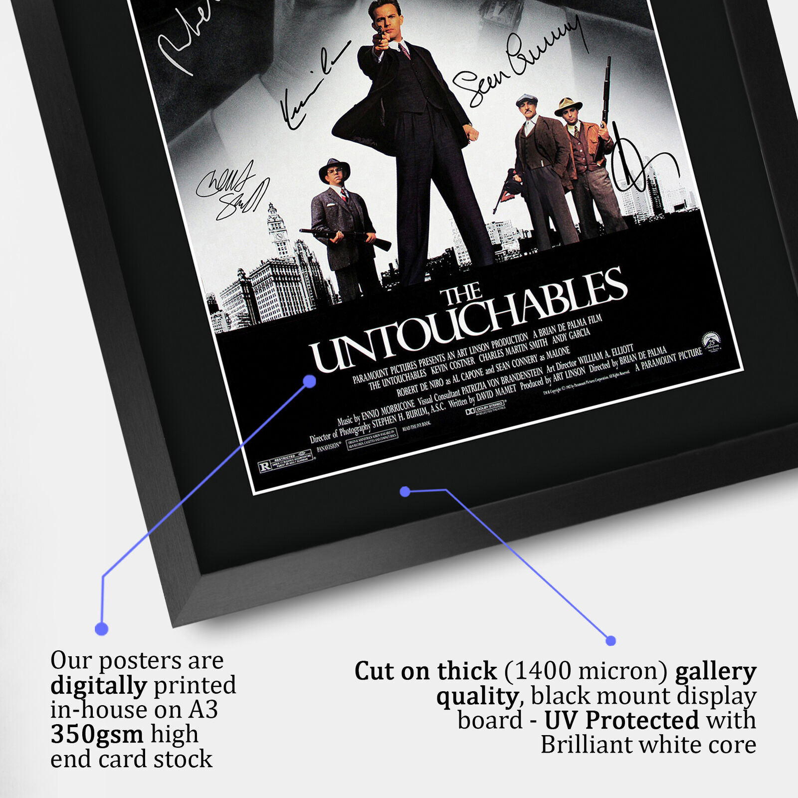 The Untouchables Robert De Niro A3 Poster Framed Autograph Picture ...