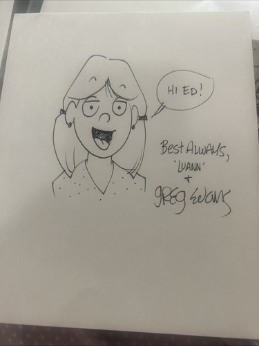 GREG EVANS ORIGINAL SIGNED 7x9” Drawing Of LuAnn | eBay