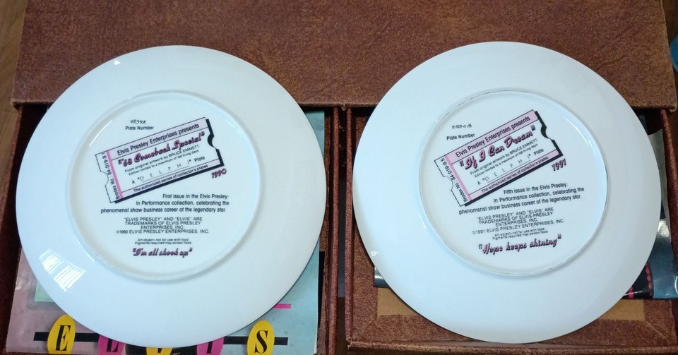 Lot Of 8 Vintage Collectable "Delphi" Elvis Presley Plates 1990's ...