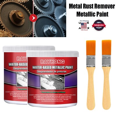 2× Car Anti-Rust Chassis Converter Water-Based Primer Metal Rust ...