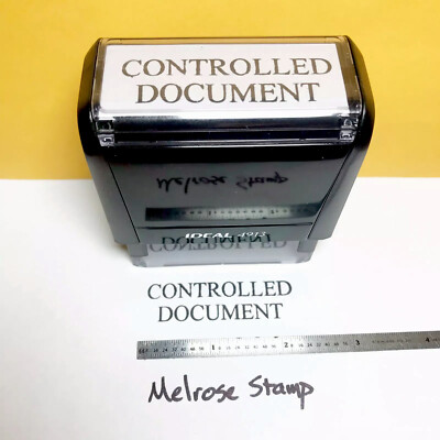 Controlled Document Rubber Stamp Black Ink Self Inking Ideal 4913 | eBay