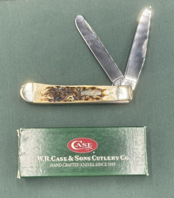 CASE XX~USA~6254-SS~STOCKMAN~TRAPPER AMBER~FOLDING KNIFE~NEW IN BOX | eBay