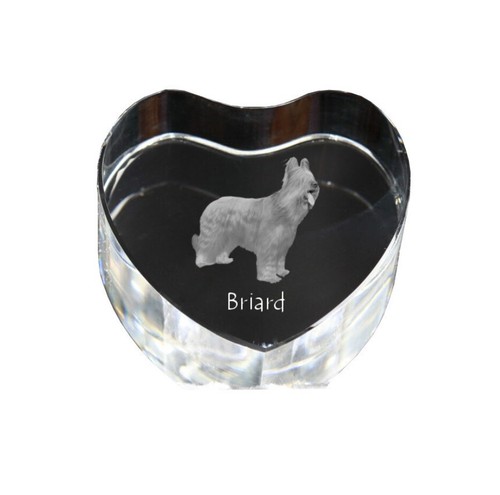Briard, Berger De Brie - Dog Picture In Crystal, Crystal Heart, Unique ...