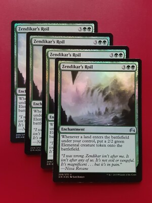 4x MTG Zendikar's Roil Magic Origins FOIL NM Near Mint Magic the ...