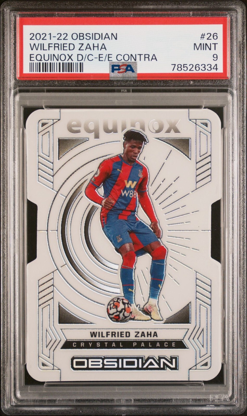 2021-22 Wilfried Zaha Panini Obsidian Contra Crystal Palace Card 3/9 ...
