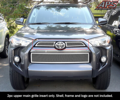 Fits 2014-2019 Toyota 4Runner Upper Stainless Chrome Mesh Grille Insert ...