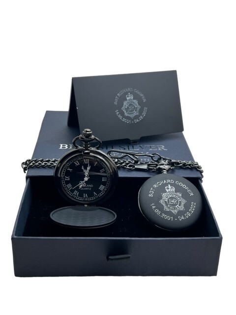 MET POLICE Pocket Watch ID Card Case Engraved Crest Badge Officer Gift ...