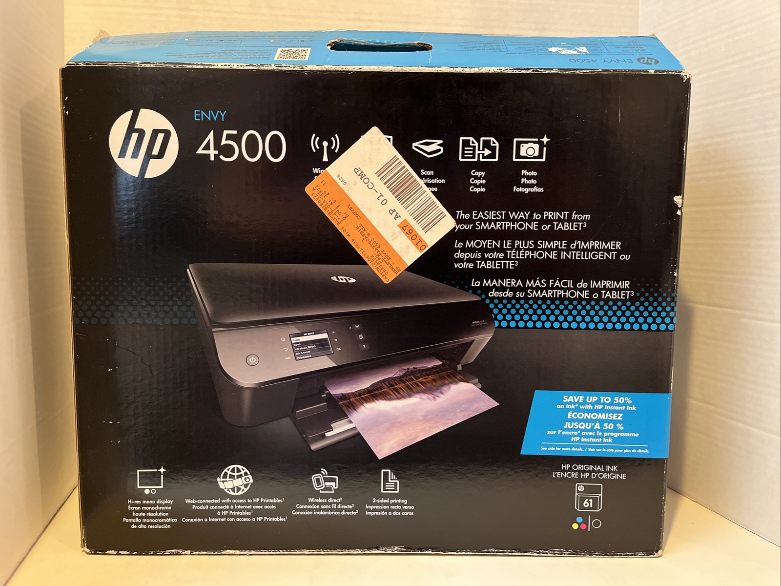 HP Envy 4500 Wireless All-In-One Inkjet Printer Print Scan Copy NEW ...