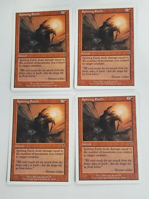 MTG Playset 4x Spitting Earth (7th Edition/Red/C) - BGM | eBay