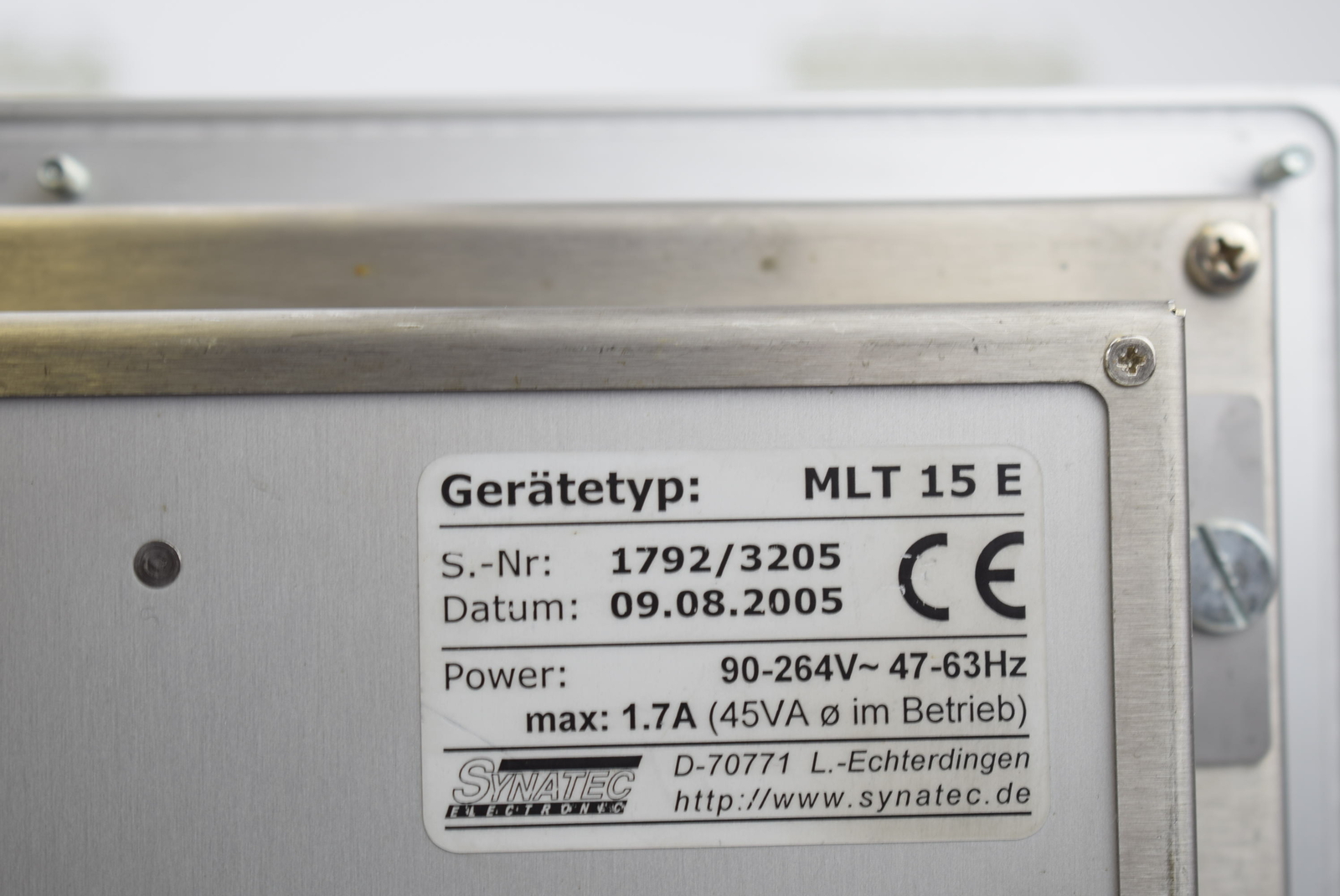 Synatec Electronic Panel PC MLT 15 E | eBay