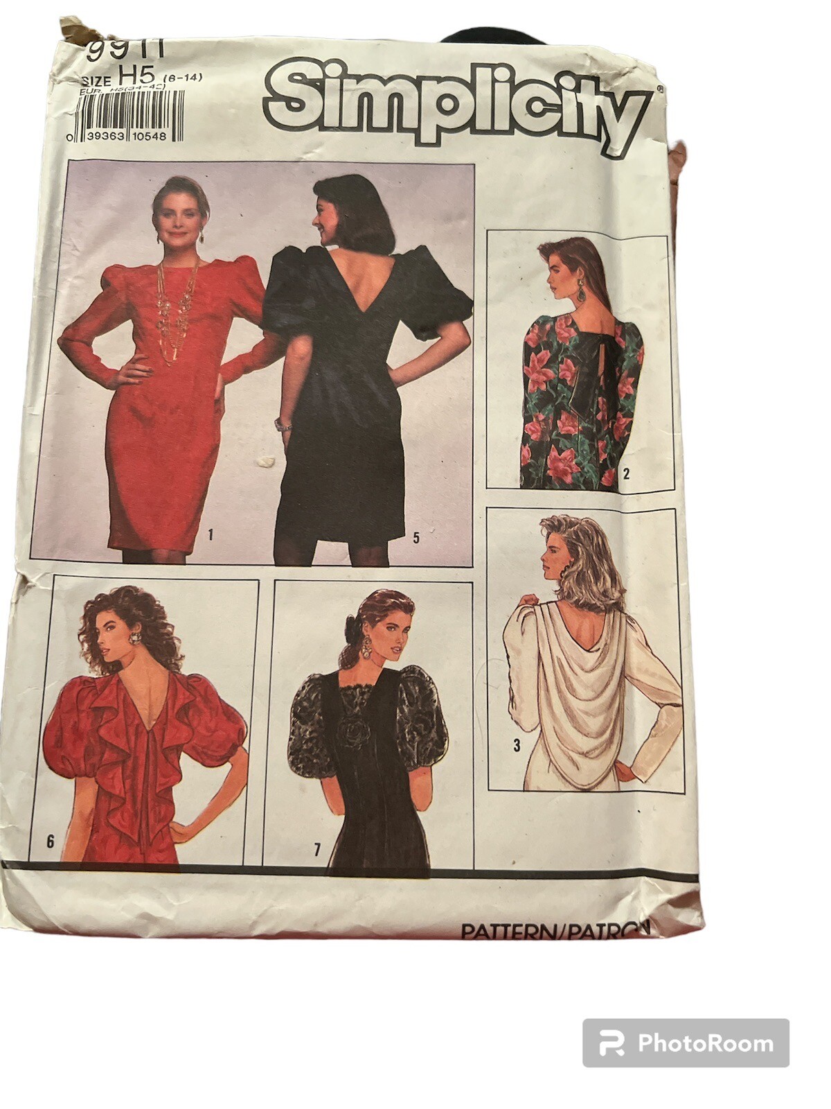 9911 Vintage Simplicity Sewing Pattern Misses Pullover Dress Evening ...