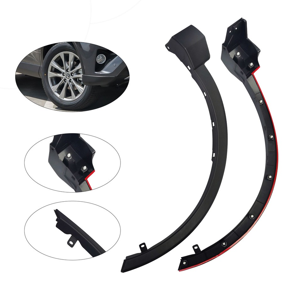 Front Fender Flare Trim Molding Sets Left+Right Side For Toyota RAV4 ...
