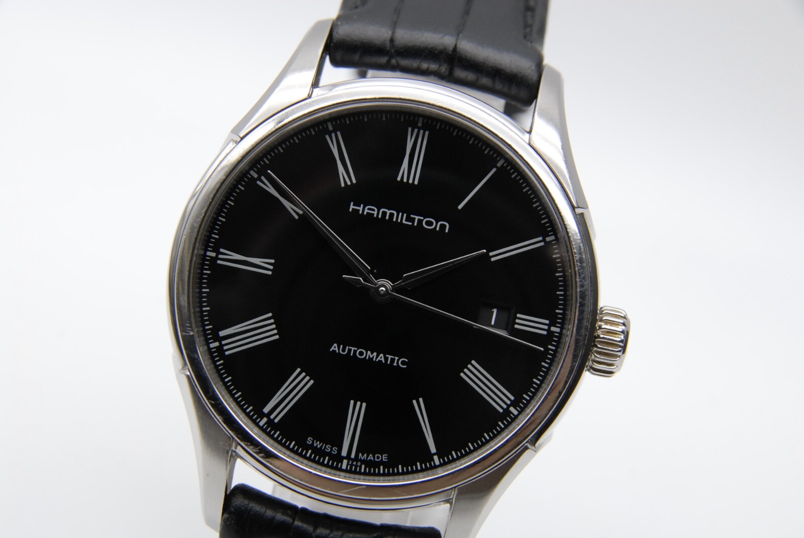 【BOXED EXC+5】 Hamilton 40mm American Classic H395150 Black Automatic ...