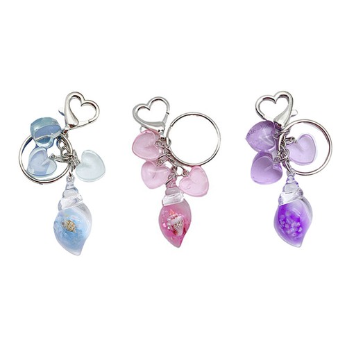 Cute Simulation Conch Heart Keychain Kawaii Creative Keyring Backpack ...