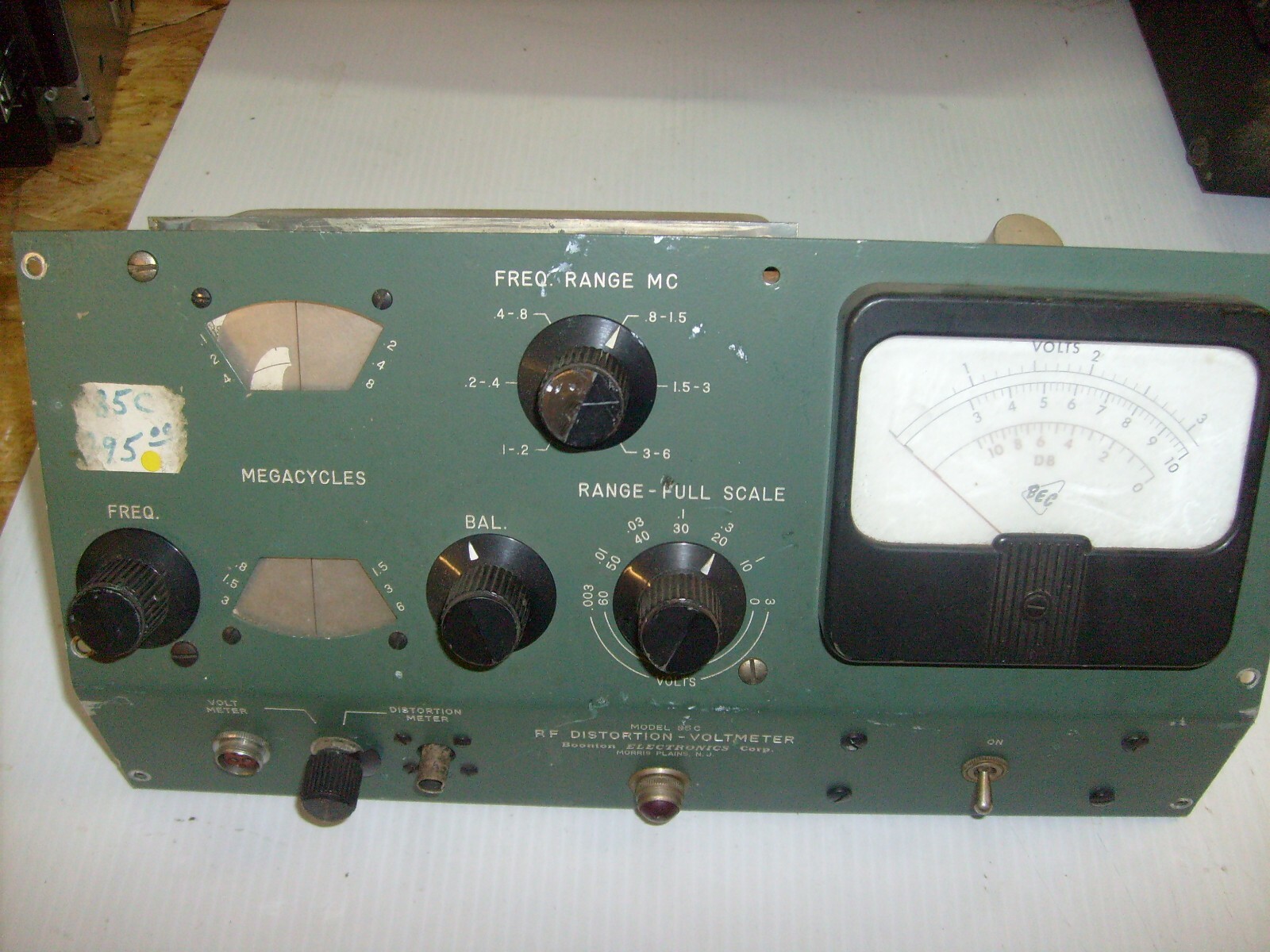 RF Distortion Voltmeter Boonton Electronics Model 85C - Meter - Parts ...