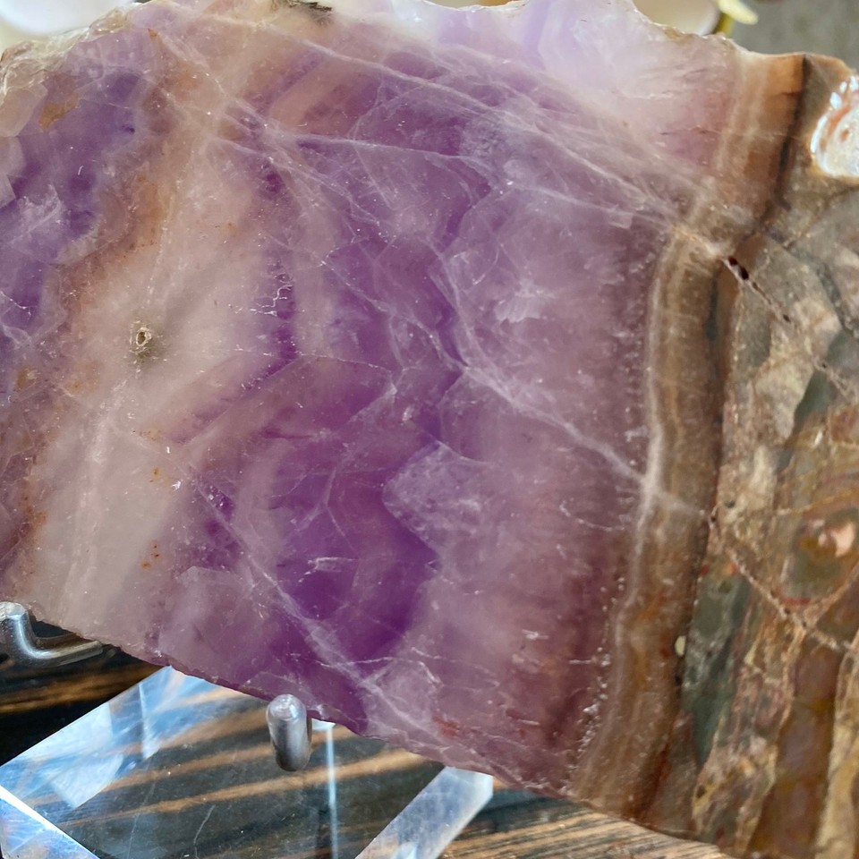 Natural high-quality Amethyst agate quartz slice crystal mineral - 12 ...