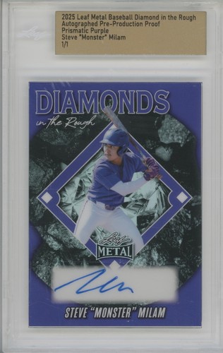 2025 Leaf Metal Diamond Prismatic Purple Proof Steve "Monster" Milam ...