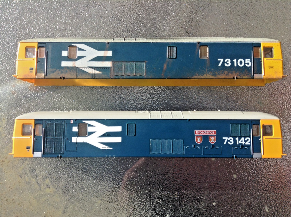 LIMA DIESEL LOCOMOTIVES CLASS 73105 & 73142 BROADLANDS BODY SHELLS FREE ...