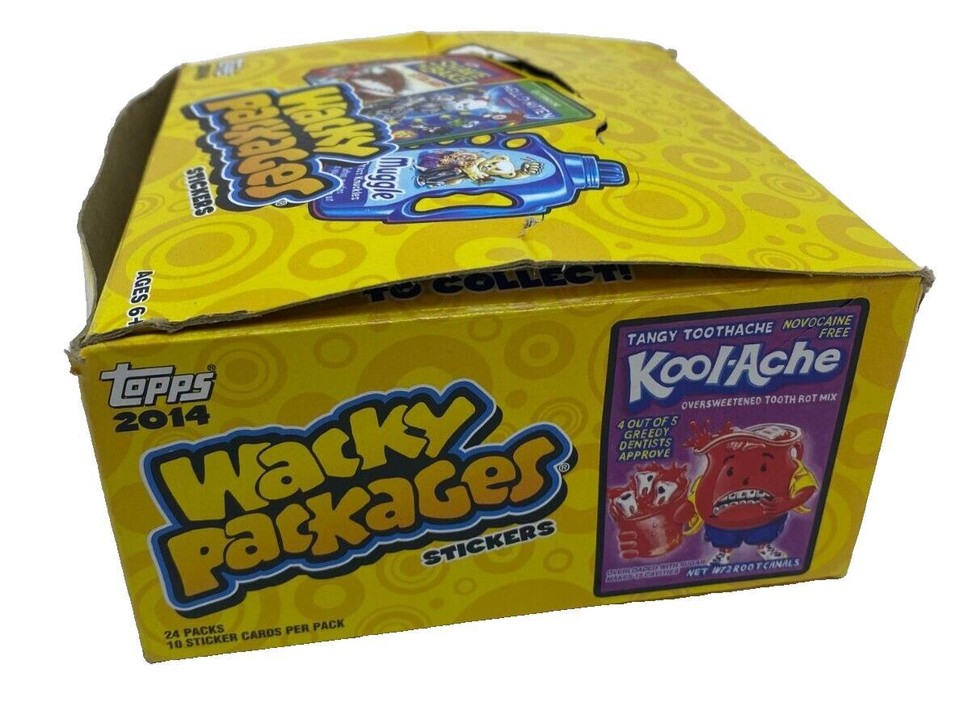 2014 Topps Wacky Packages Cards Stickers Open Damage Box 222 Cards | eBay