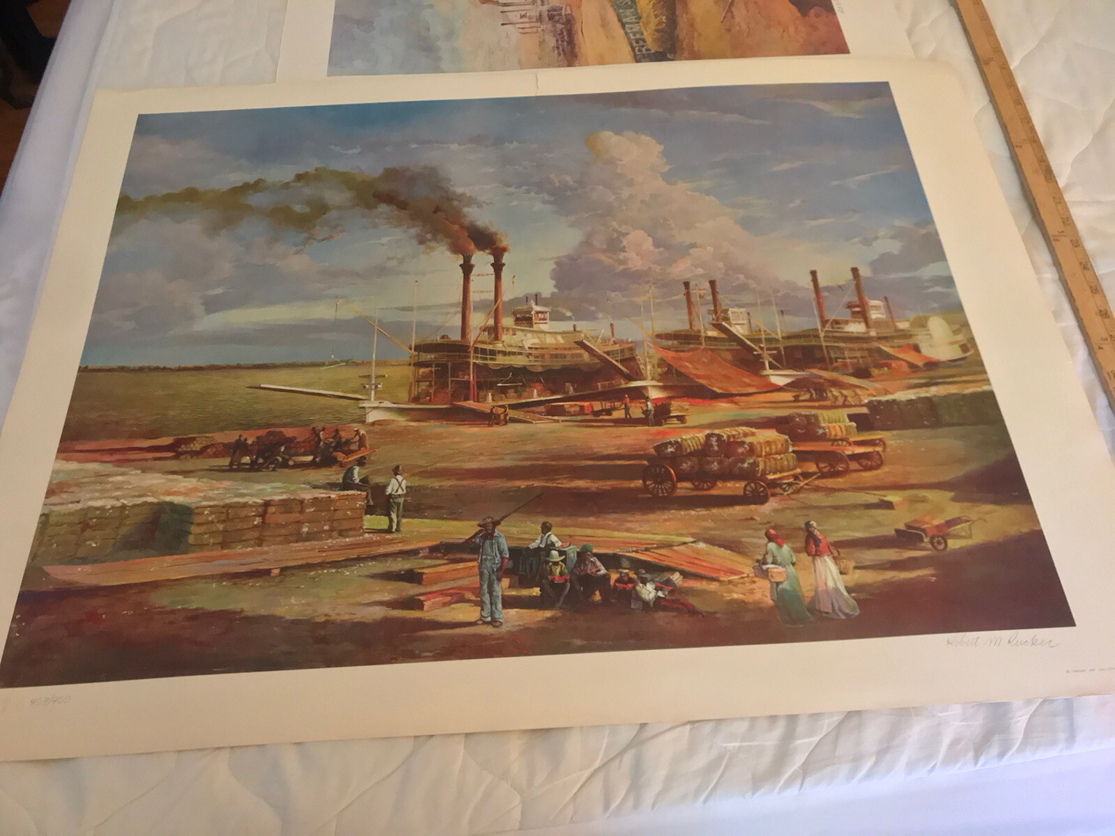 Robert M Rucker steamboat print signed, numbered as is | eBay