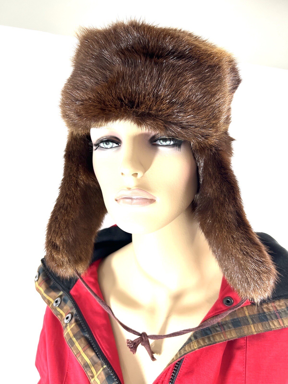 Brown Russian Real Fur Vintage Trapper Ushanka Unixes… - Gem