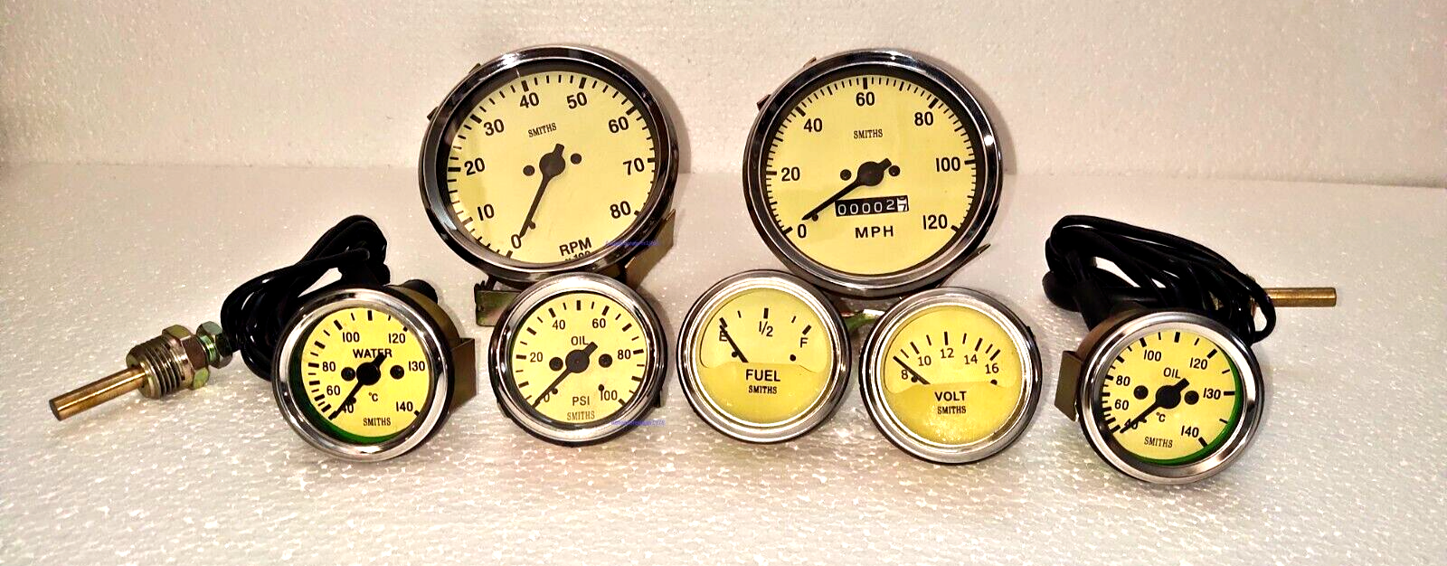 Smiths Gauge Set TempOilFuelVoltOil Temp Speedo 0-120MPH - 0-80RPM ...