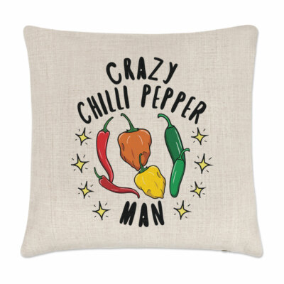 Crazy Chilli Pepper Man Stars Cushion Cover Pillow Dad Fathers Day ...